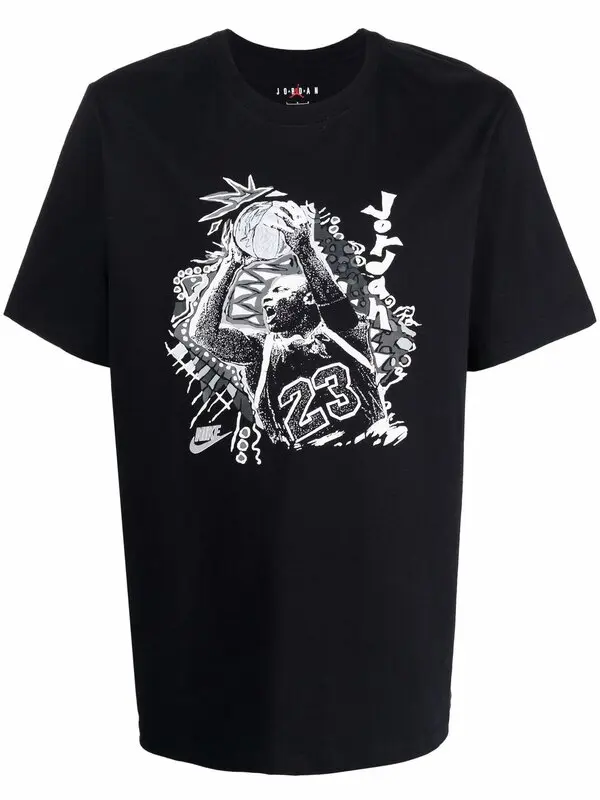 JORDAN Vintage Mj Print T-shirt - Black