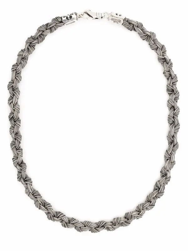 Emanuele Bicocchi Braided Knot Necklace - Silver