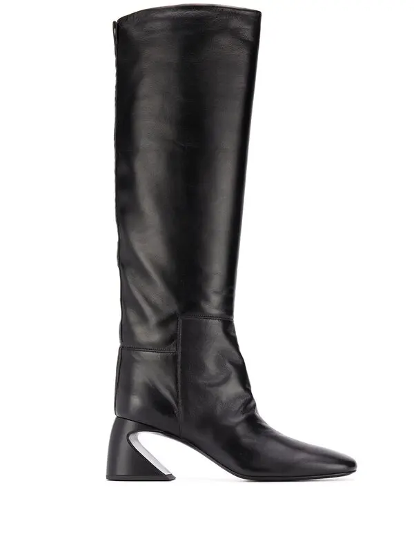 JIL SANDER Sculpted Heel Thigh-high Boots