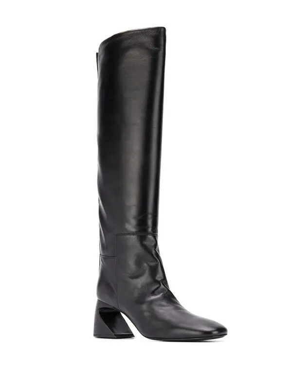 JIL SANDER Sculpted Heel Thigh-high Boots