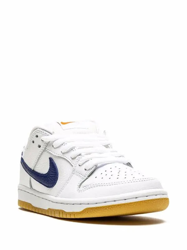 Nike Sb Dunk Low Pro Iso Orange Label/navy Sneakers - White