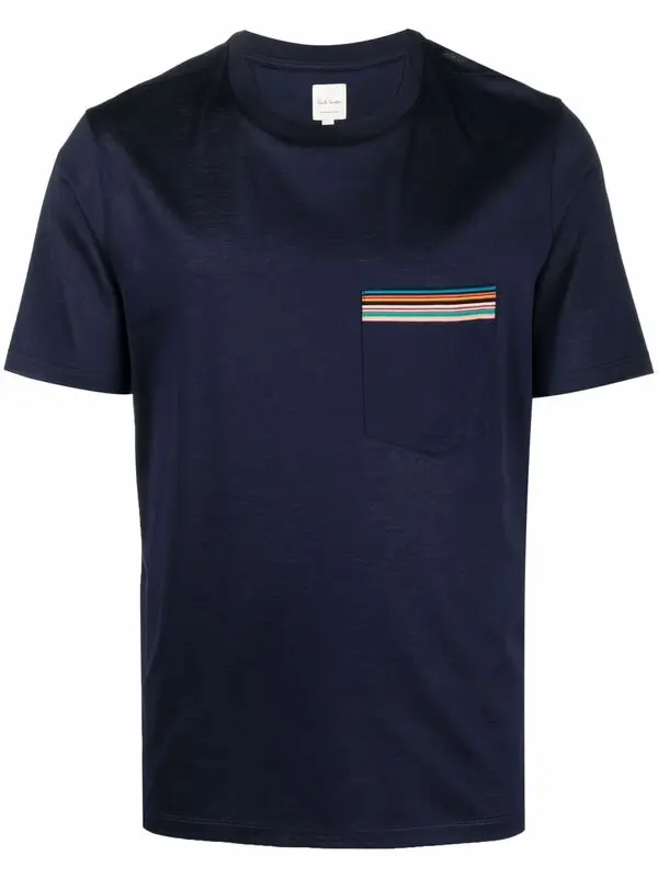 Paul Smith Pocket Cotton T-shirt - Blue