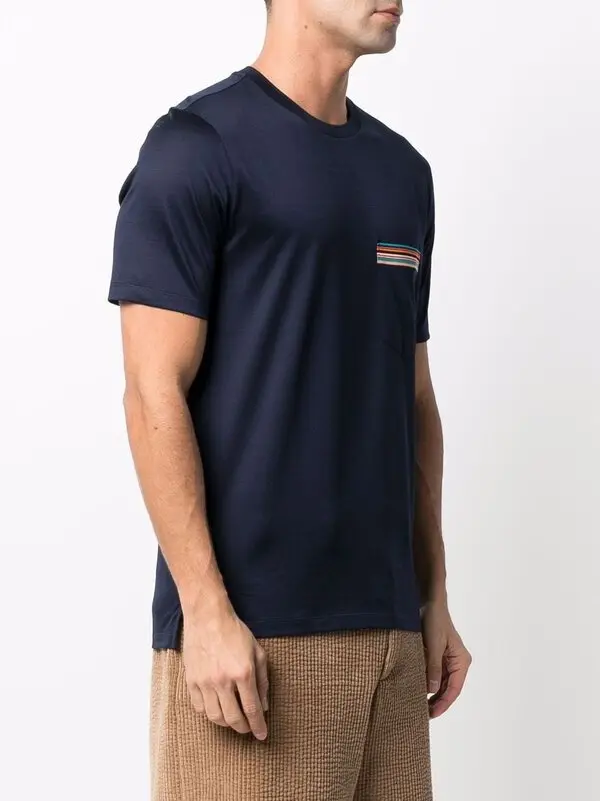 Paul Smith Pocket Cotton T-shirt - Blue