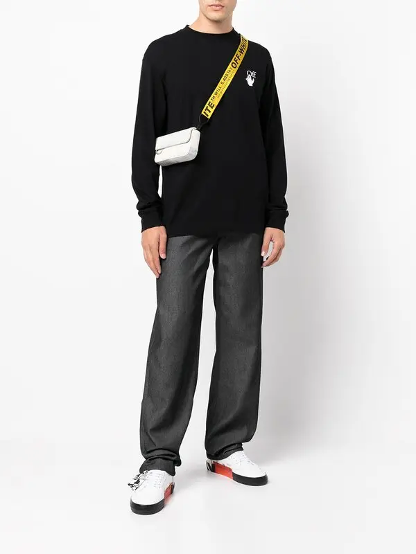 Off-White Slogan-print Straight Leg Jeans