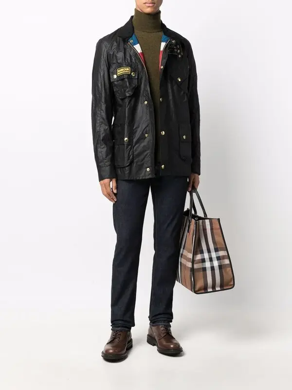 Barbour International Union Jack Wax Jacket