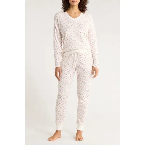 PAPINELLE Super Soft Thermal Knit Pajamas - Strawberry Ditsy