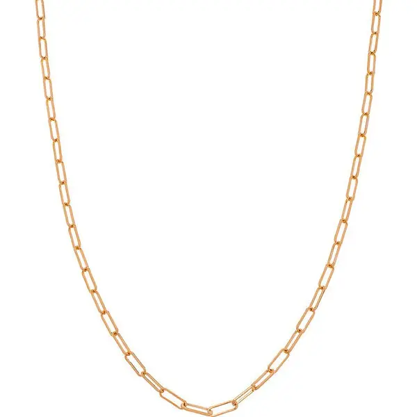 Sethi Couture 14k Gold Paper Clip Chain Necklace - Rose