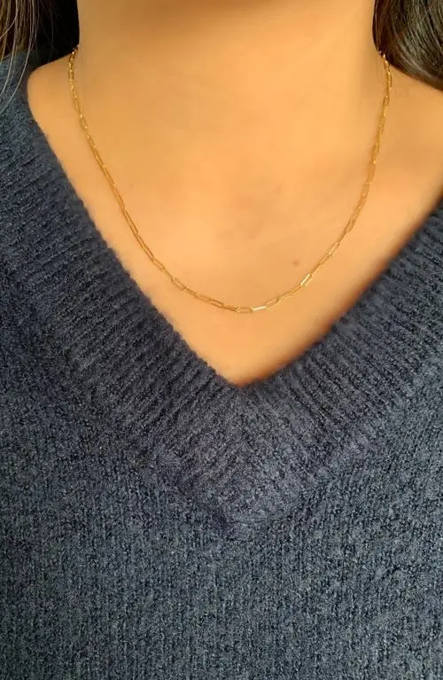 Sethi Couture 14k Gold Paper Clip Chain Necklace
