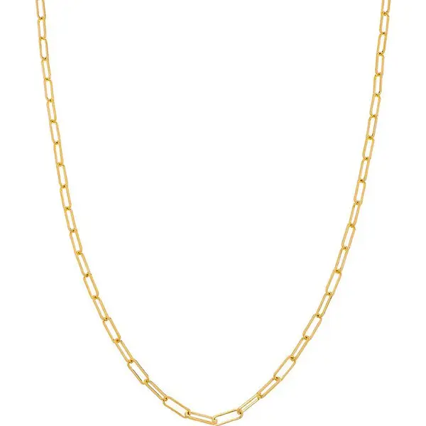 Sethi Couture 14k Gold Paper Clip Chain Necklace - Yellow