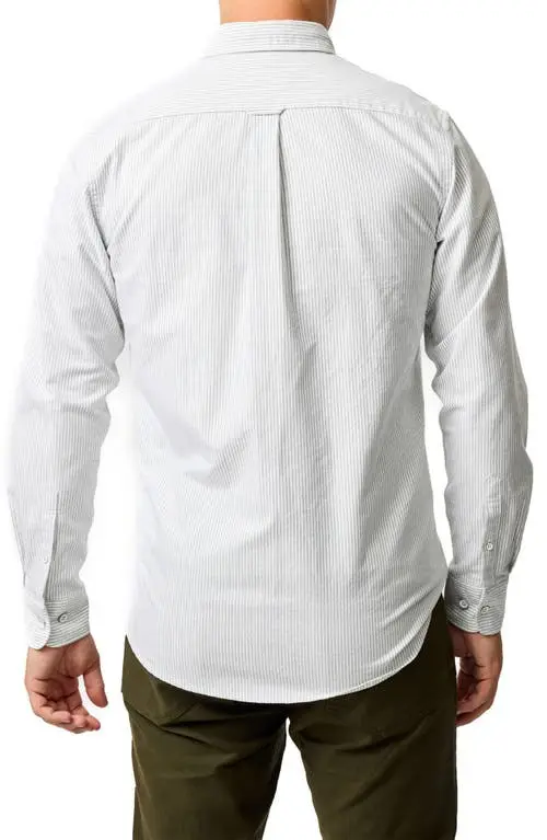 Rodd & Gunn Oxford Lakeside Stripe Sports Fit Shirt - Eucalyptus