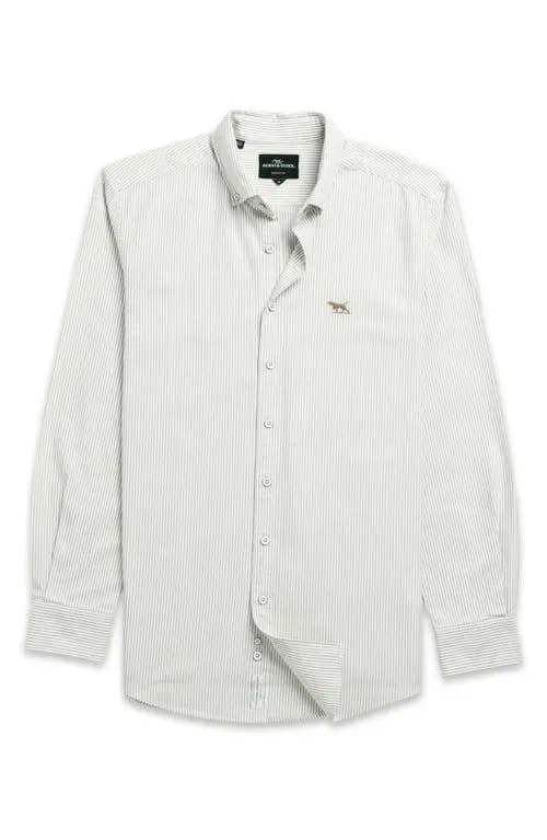 Rodd & Gunn Oxford Lakeside Stripe Sports Fit Shirt - Eucalyptus