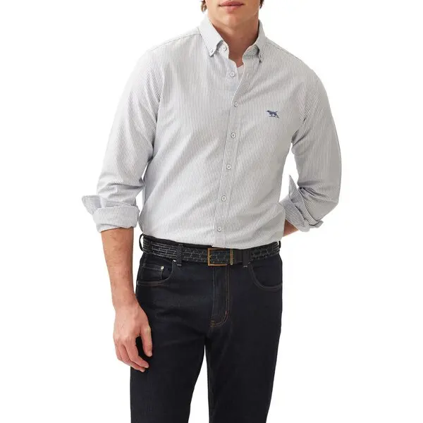 Rodd & Gunn Oxford Lakeside Stripe Sports Fit Shirt - Horizon