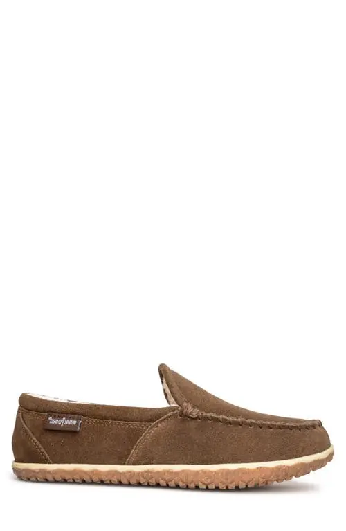 Minnetonka Tilden Suede Slippers - Brown