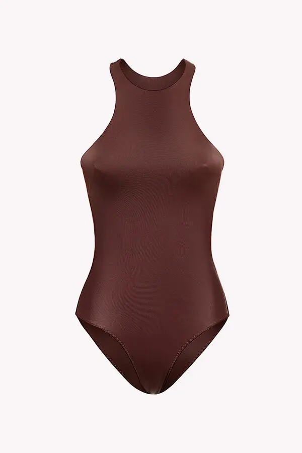 MARION ZIMET Halter Neck Lycra Bodysuit