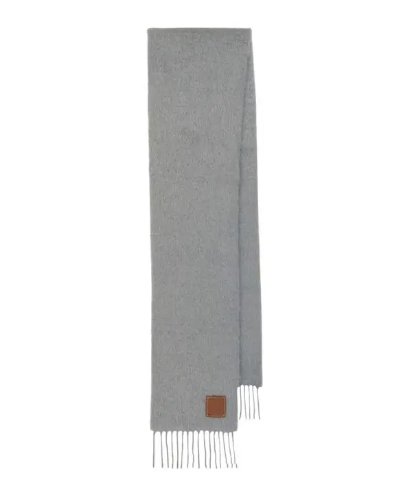 Loewe Mohair And Wool Scarf - Grey