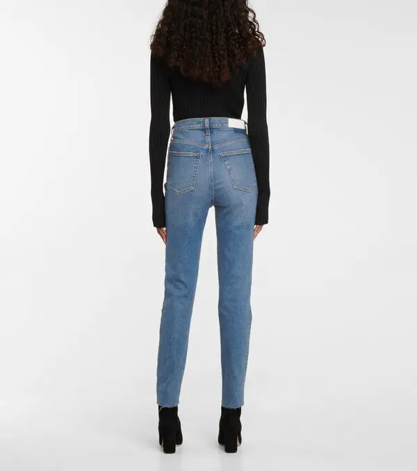 RE/DONE 90s Ultra High-rise Skinny Jeans - Blue