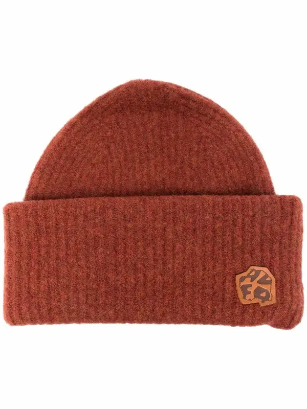 ADER ERROR Ribbed Knit Beanie - Red