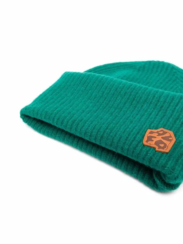 ADER ERROR Ribbed Knit Beanie - Green