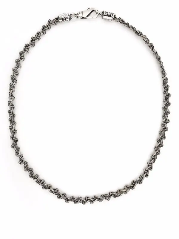 Emanuele Bicocchi Braided Knot Necklace - Silver