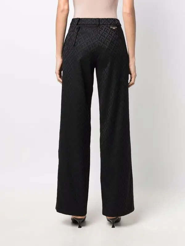 MARINE SERRE Wool-blend Crescent Moon Print Tailored Trousers
