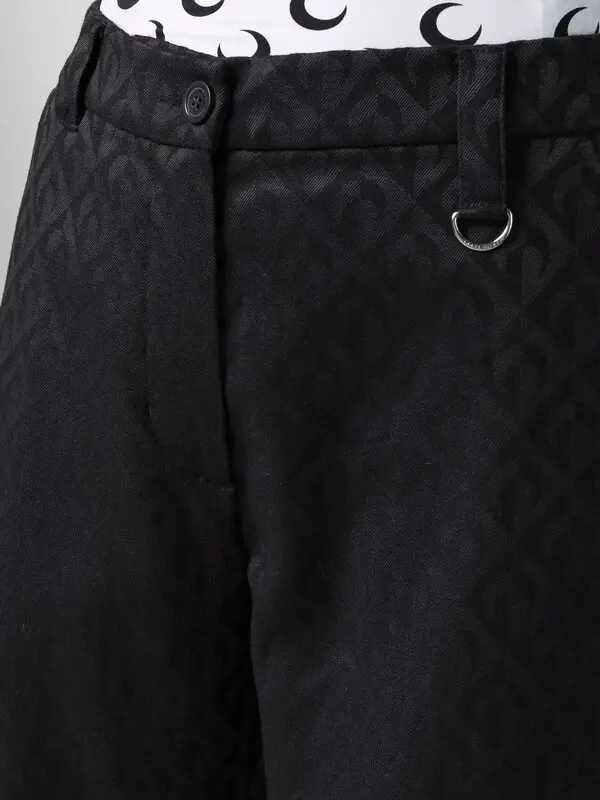 MARINE SERRE Wool-blend Crescent Moon Print Tailored Trousers
