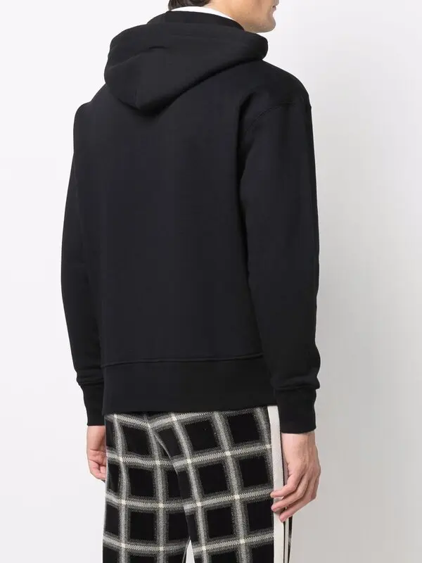 MSGM Logo-print Cotton Hoodie - Black