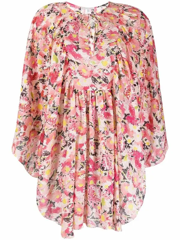 Stella McCartney Floral-print Organic-cotton Kaftan