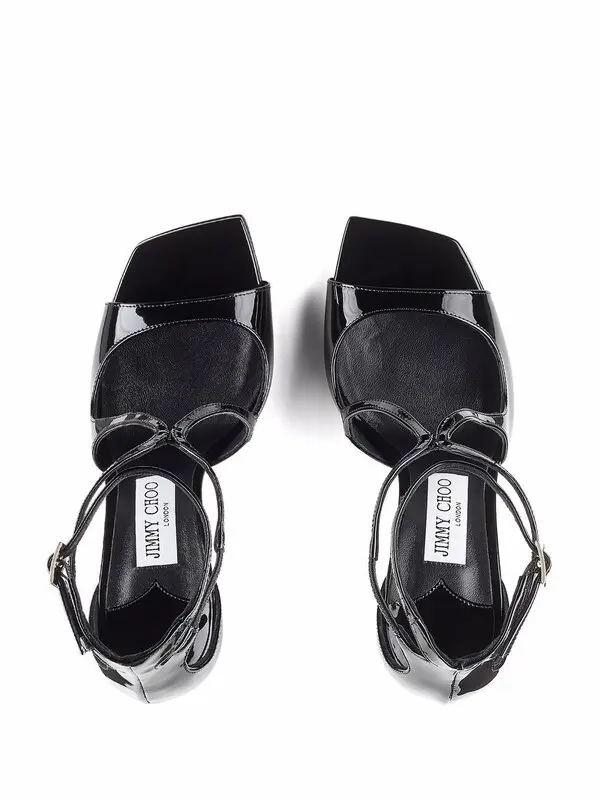JIMMY CHOO Azia Heeled Sandals - Black