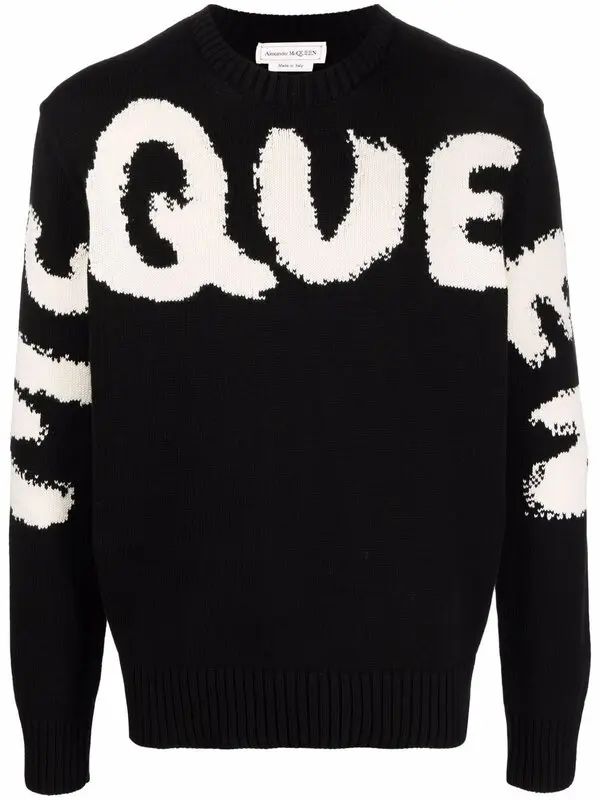 Alexander McQueen Intarsia-knit Cotton Jumper
