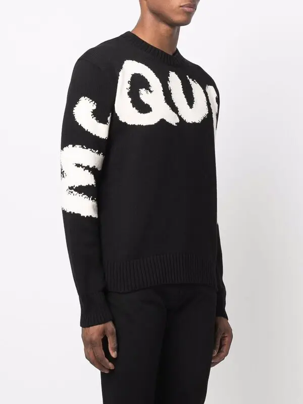 Alexander McQueen Intarsia-knit Cotton Jumper