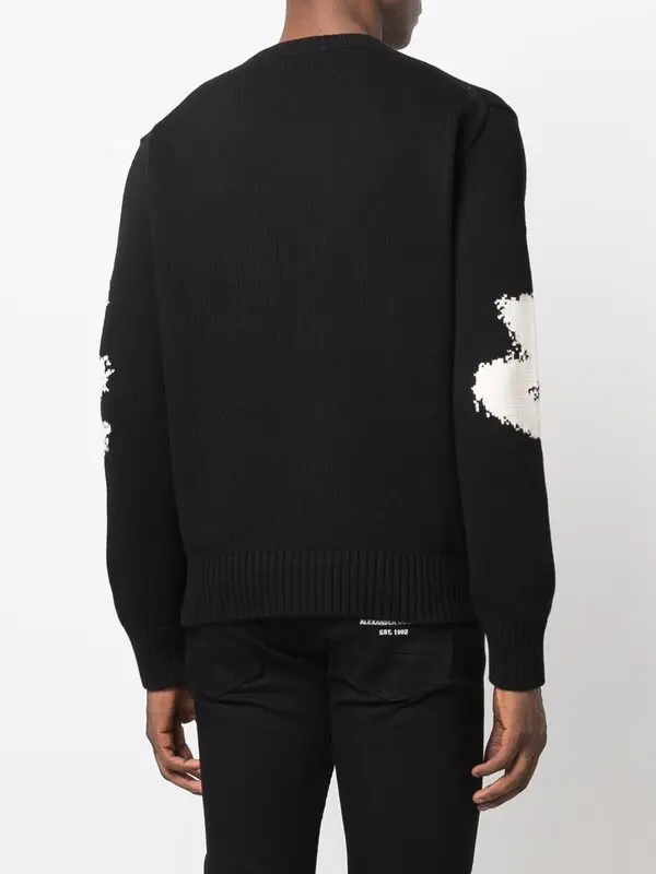 Alexander McQueen Intarsia-knit Cotton Jumper