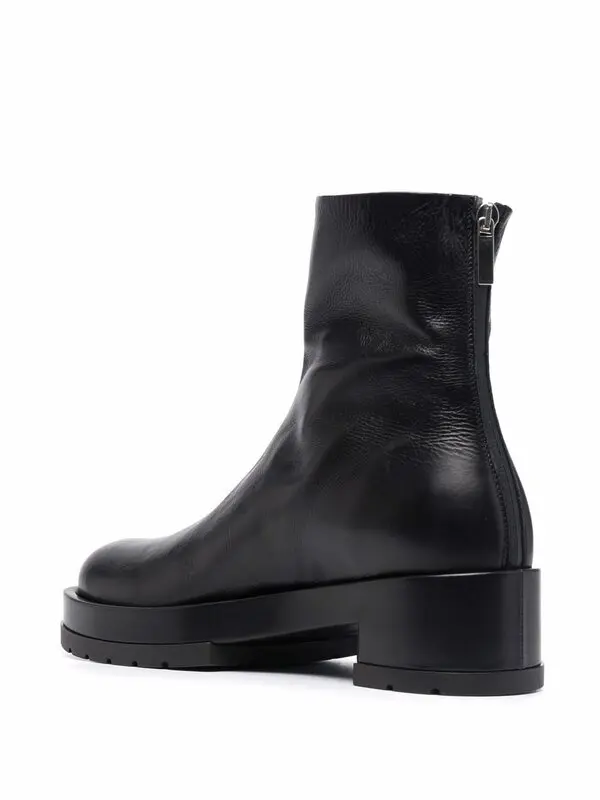SAPIO Chunky Leather Ankle Boots