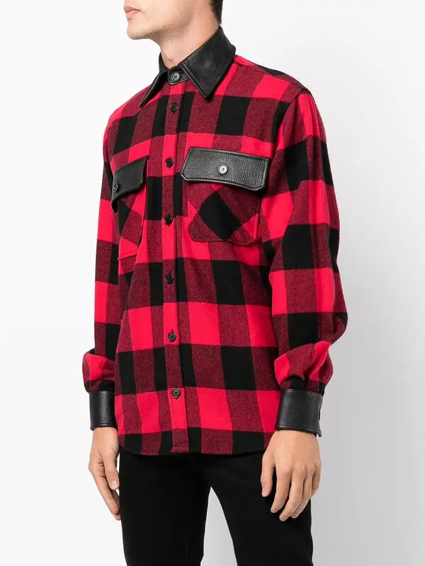 ROMEO HUNTE Check-print Wool Shirt
