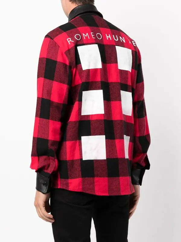 ROMEO HUNTE Check-print Wool Shirt