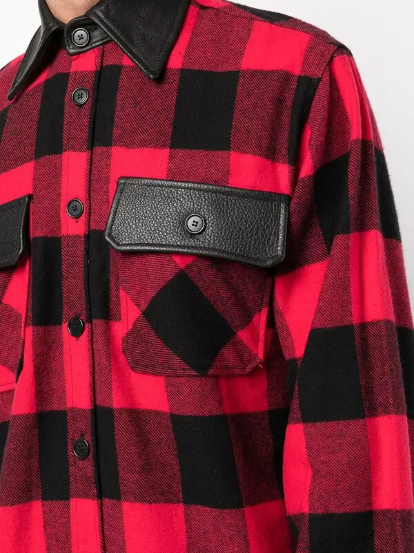 ROMEO HUNTE Check-print Wool Shirt