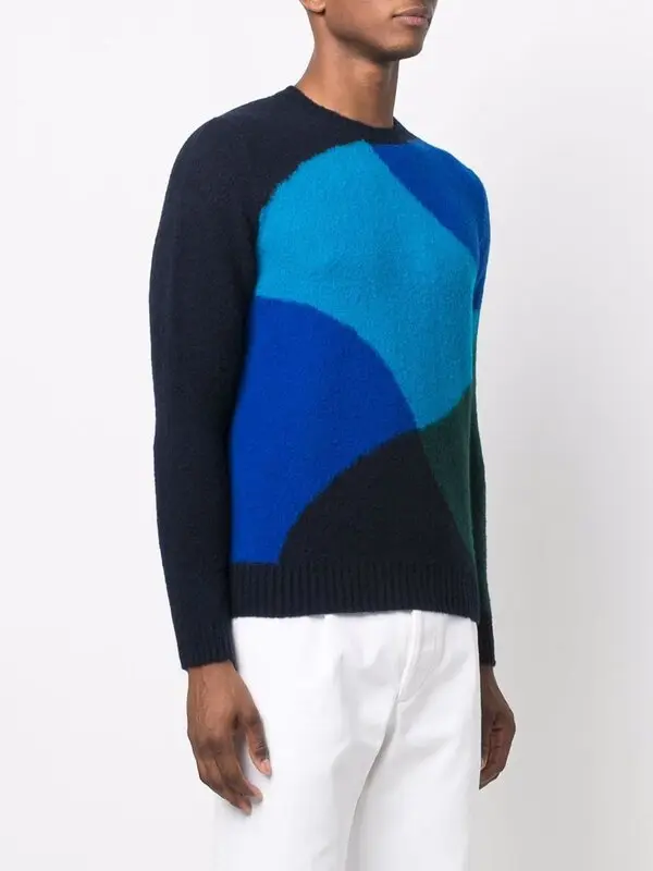 DRUMOHR Colour-block Round Neck Jumper