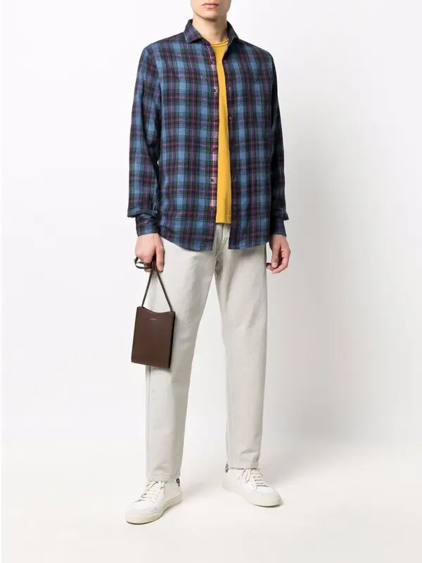 DEPERLU Tartan-print Cotton Shirt