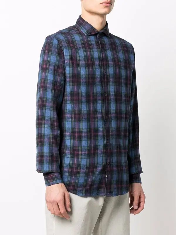 DEPERLU Tartan-print Cotton Shirt