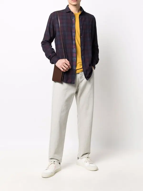 DEPERLU Tartan-print Cotton Shirt