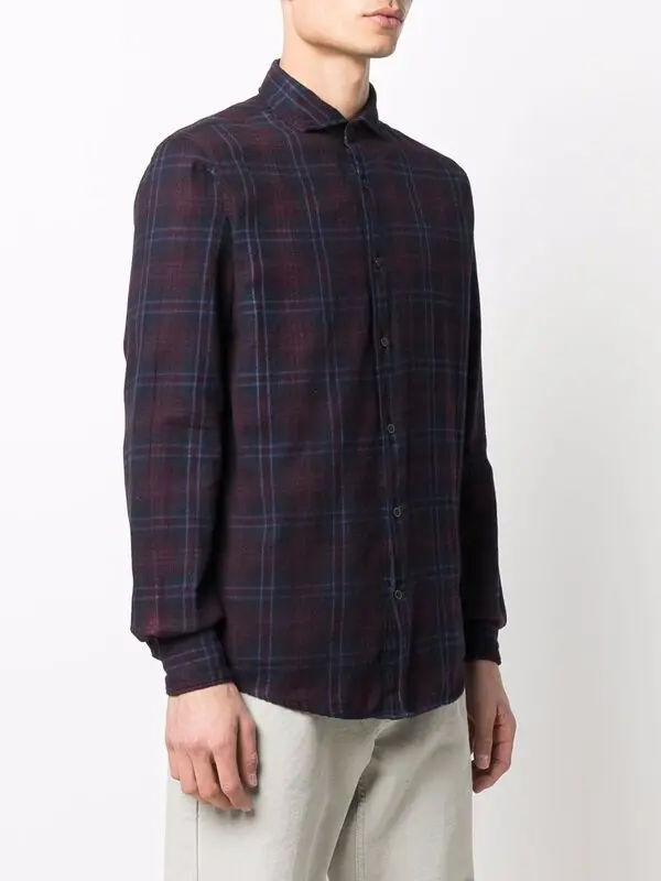 DEPERLU Tartan-print Cotton Shirt