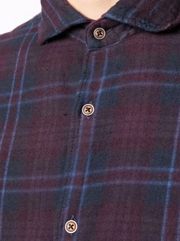 DEPERLU Tartan-print Cotton Shirt