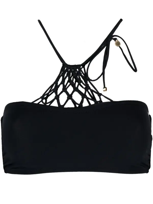Stella McCartney String-mesh Bikini Top - Black