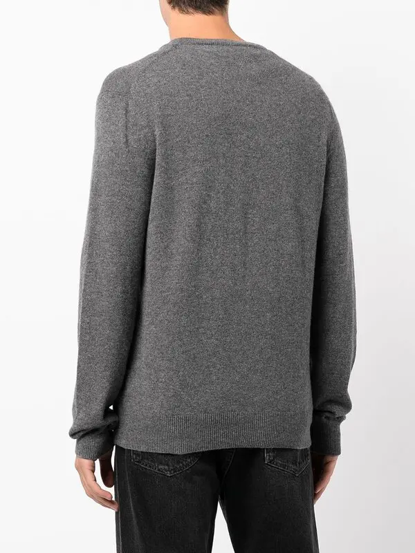 Play Comme Des Garcon V-neck Knitted Jumper - Grey