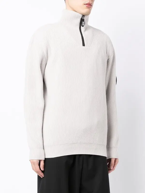 Giorgio Armani Zip-front Funnel Neck Jumper
