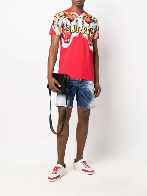 Dsquared2 Distressed-effect Denim Shorts