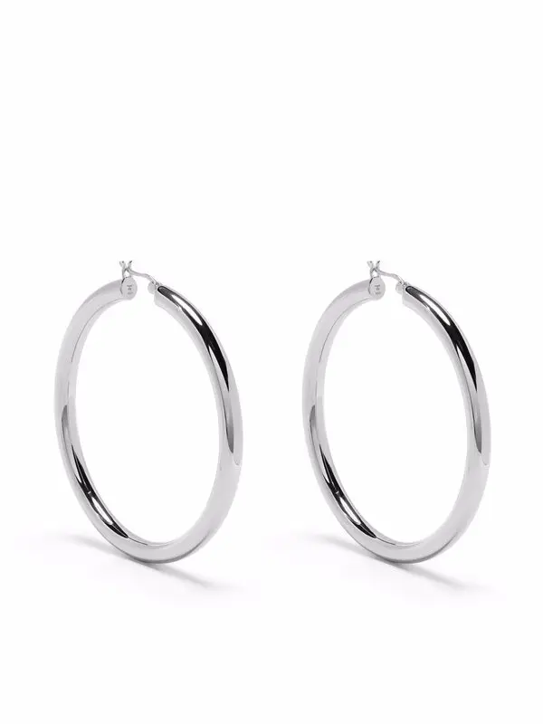 Tom Wood Thick Giant Classic Hoop Earrings - Silver | Editorialist