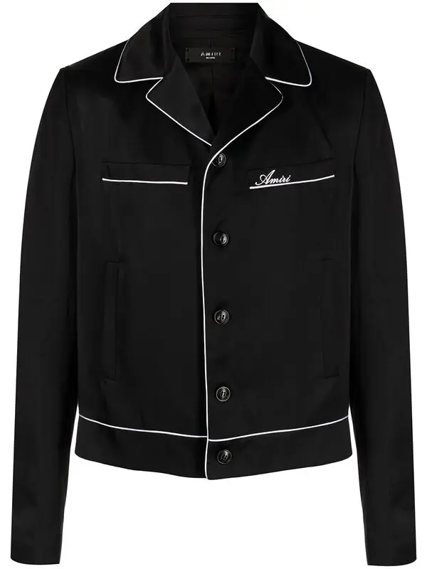 Amiri Logo-print Pyjama-shirt Jacket - Black