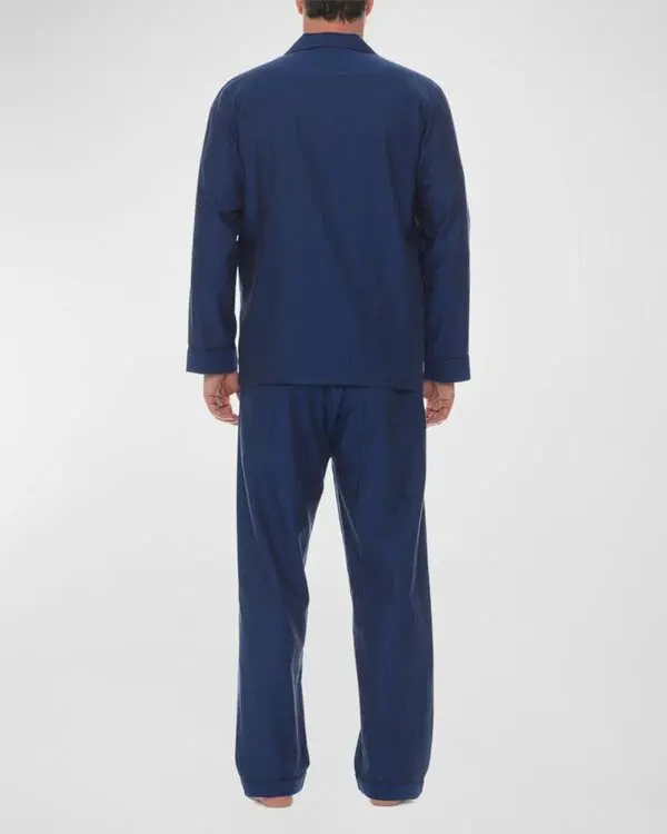 Majestic International Apos;s Piped Pajama Set - True Blue