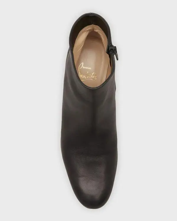 CHRISTIAN LOUBOUTIN 55mm Turela Leather Booties - Black