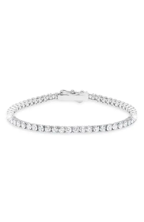 CRISLU Cubic Zirconia Tennis Bracelet - Platinum